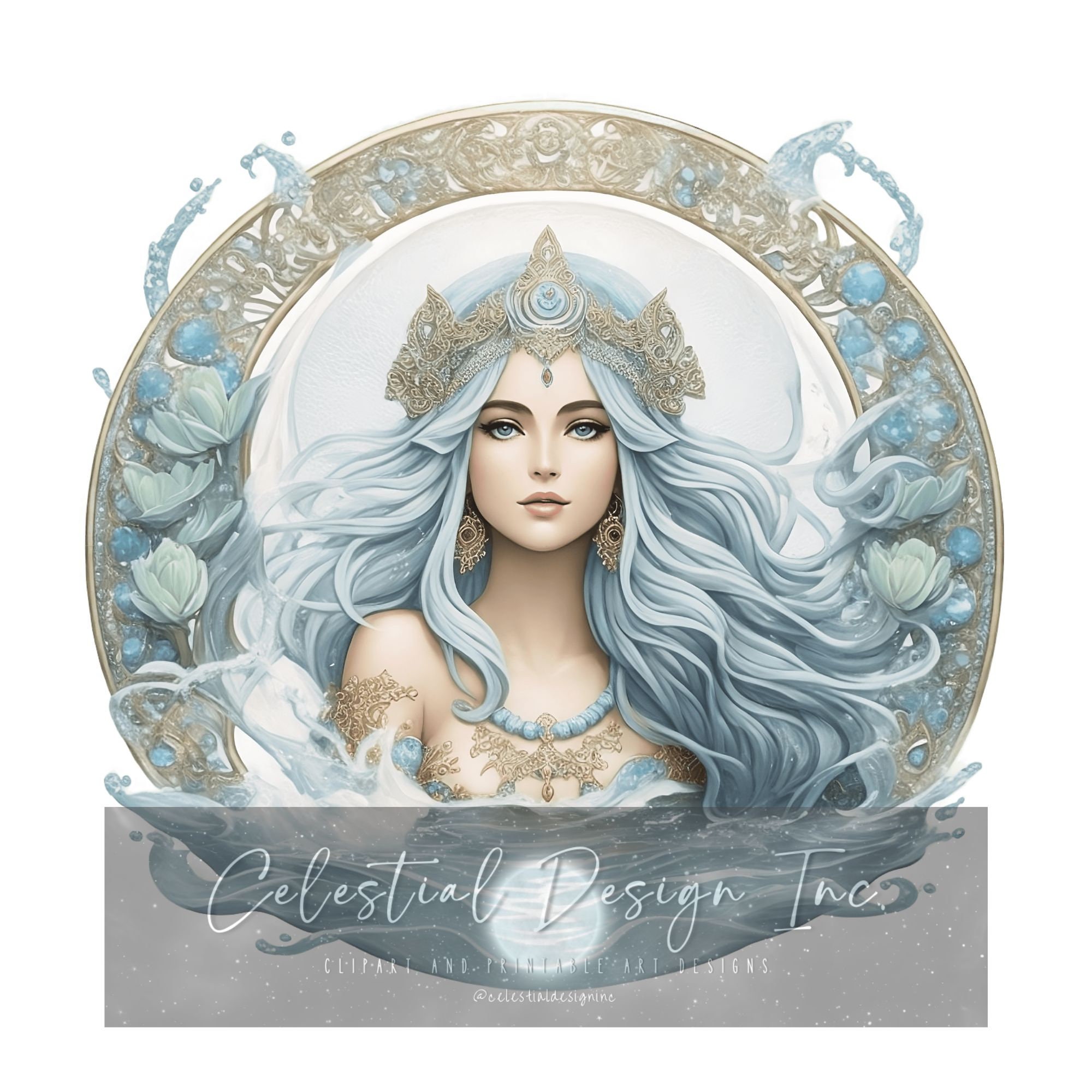 Elemental Goddess PNG Clipart Bundle Full License 4 Designs Instant ...