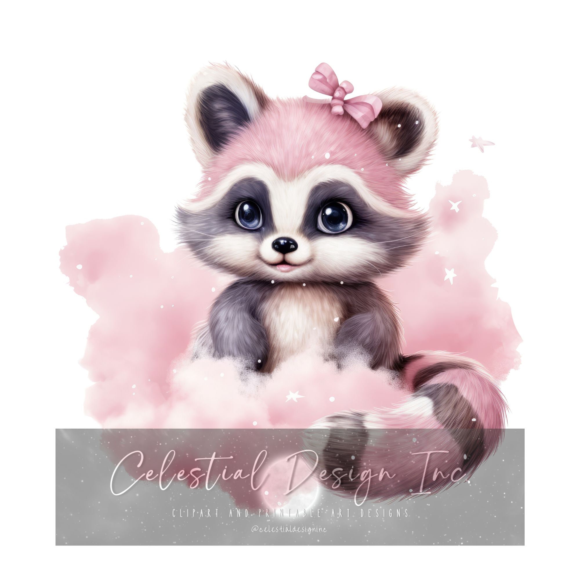 Cute Pink Animals PNG Clipart Bundle Full License 21 Designs Instant ...