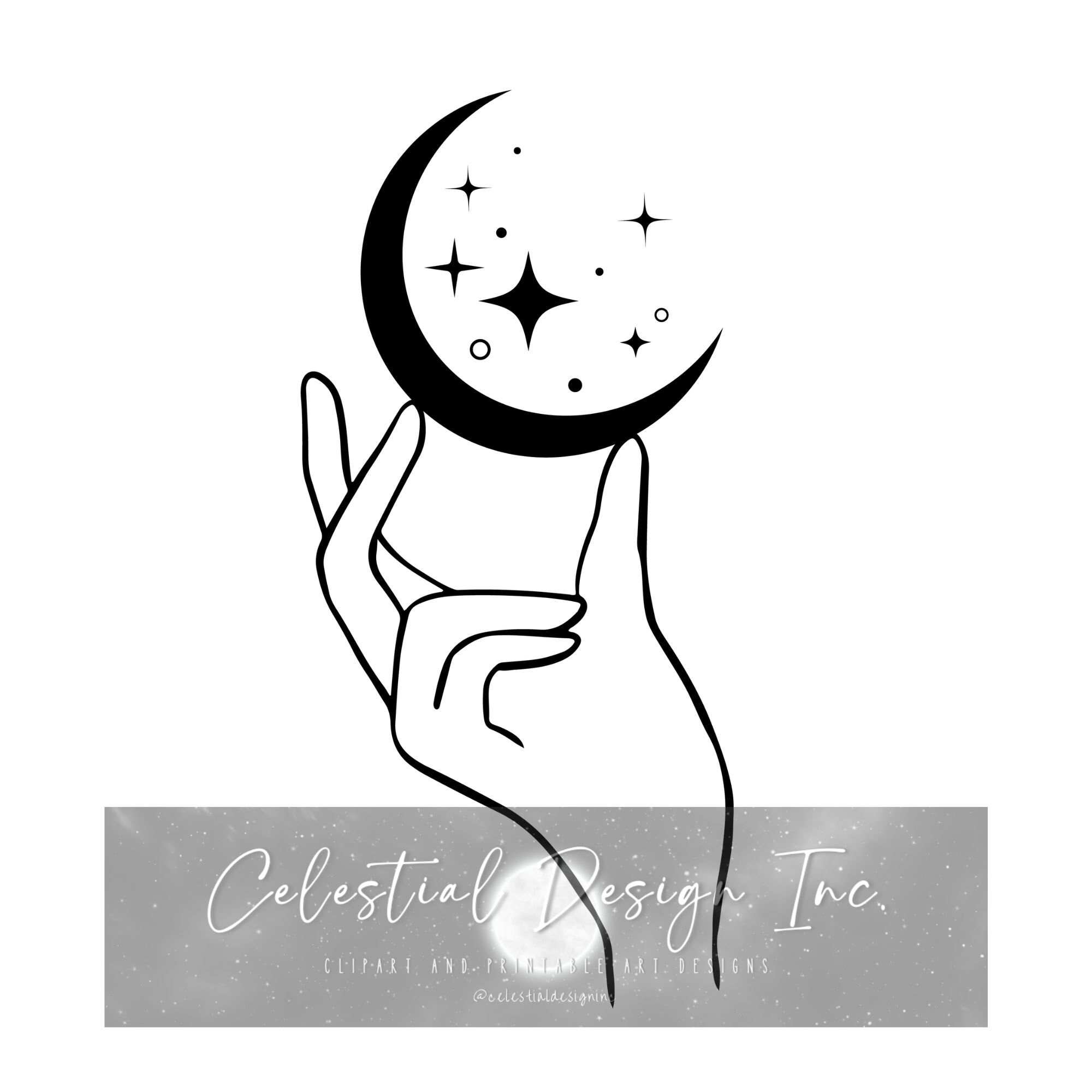 Celestial Hands PNG Clipart Bundle Full License 12 Designs Instant ...