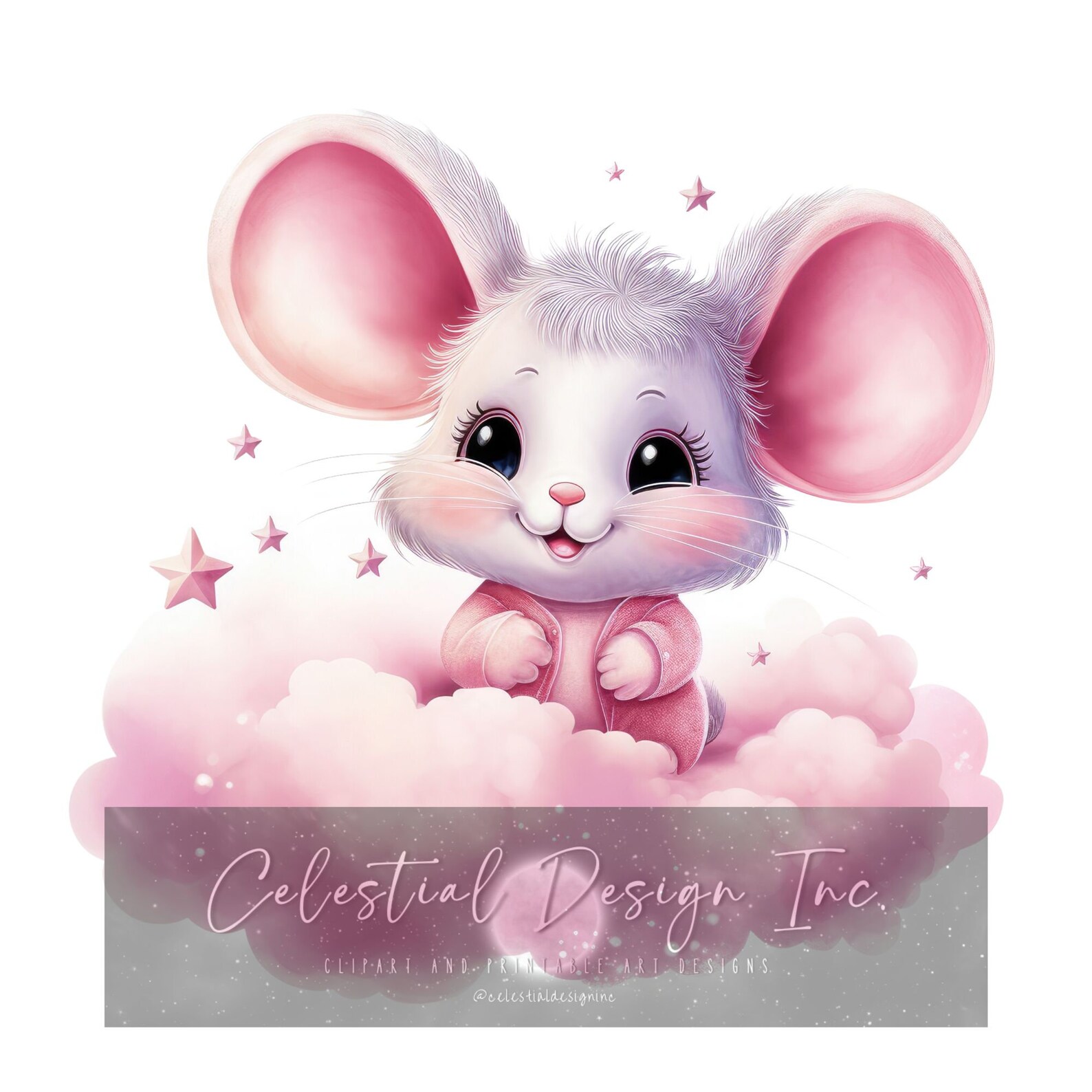 Cute Pink Animals PNG Clipart Bundle Full License 21 Designs Instant ...