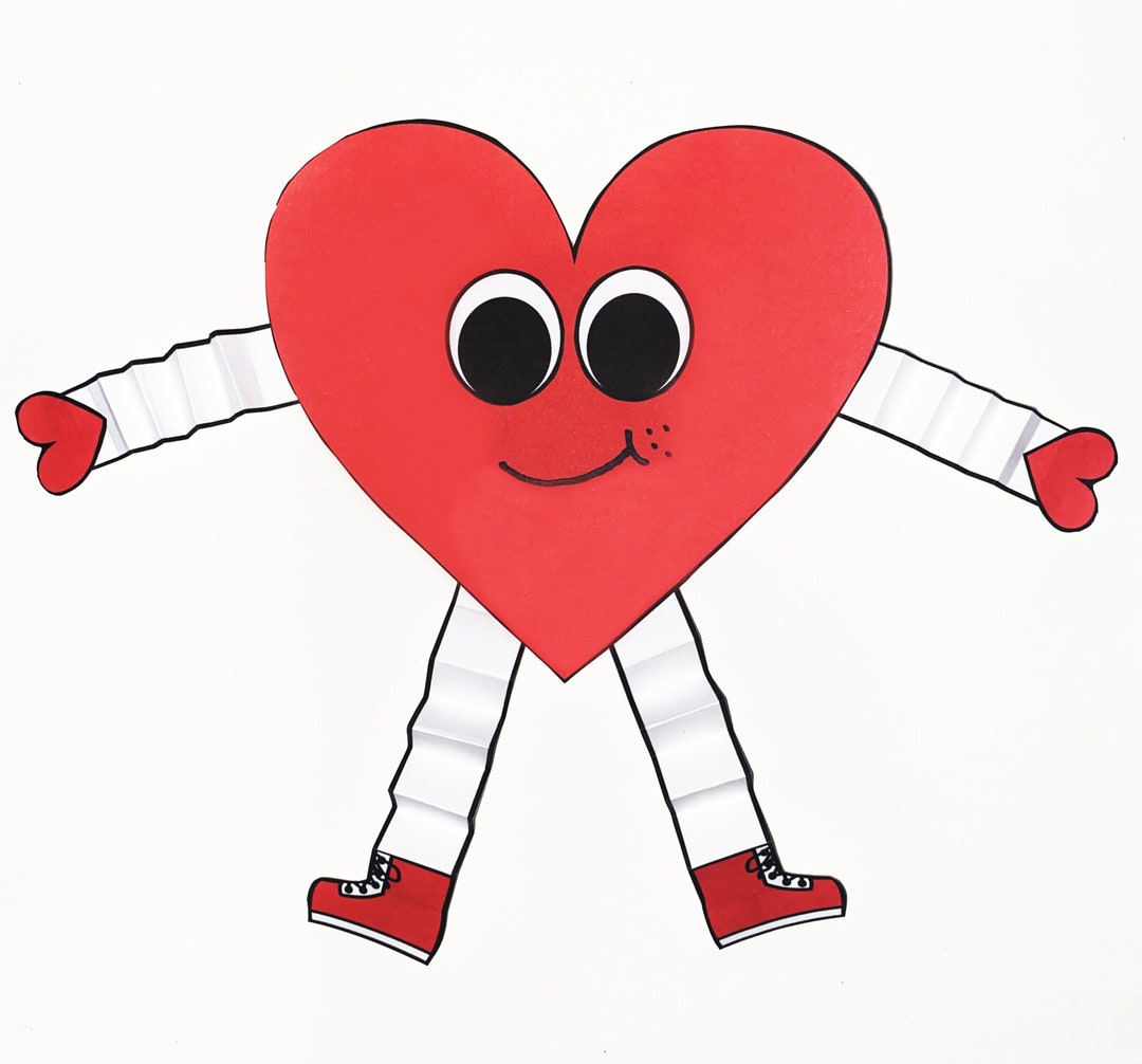 Valentine's Heart Pal Paper Craft - Etsy