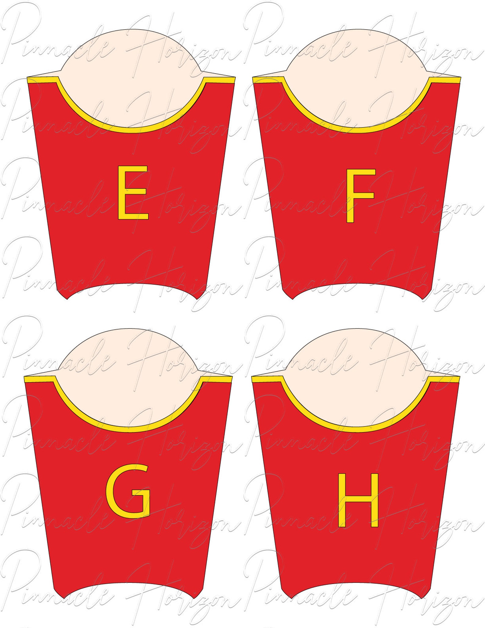 Fries Letter Matching Activity - Etsy