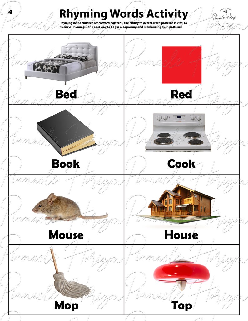 Rhyming Words Activity - Etsy