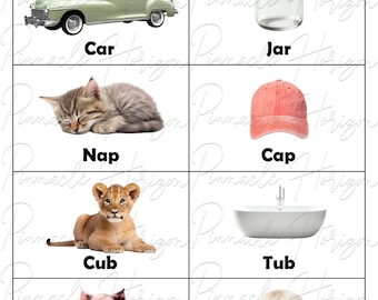 Rhyming Words Matching Activity Kindergarten Matching Game Preschool ...