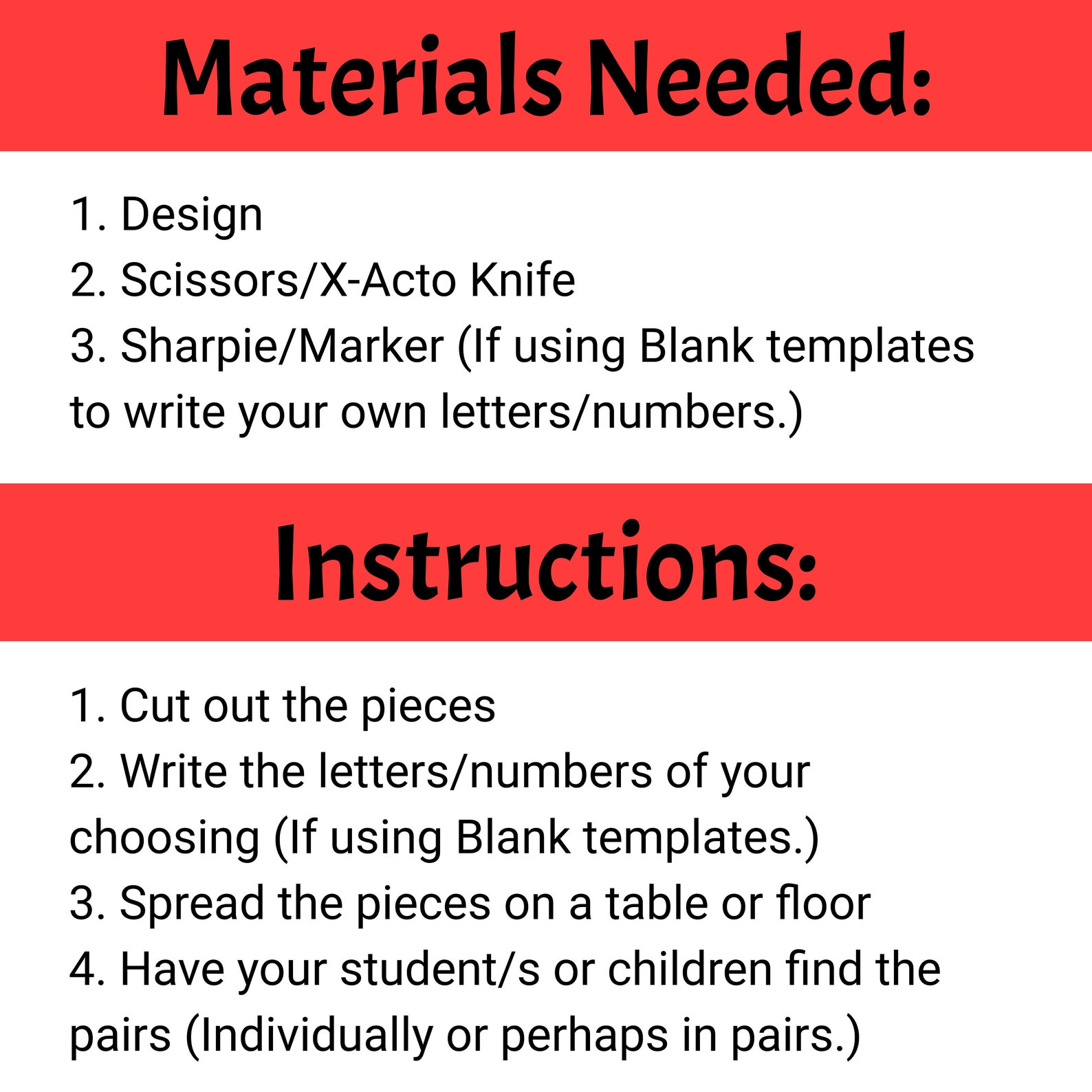 Fries Letter Matching Activity - Etsy