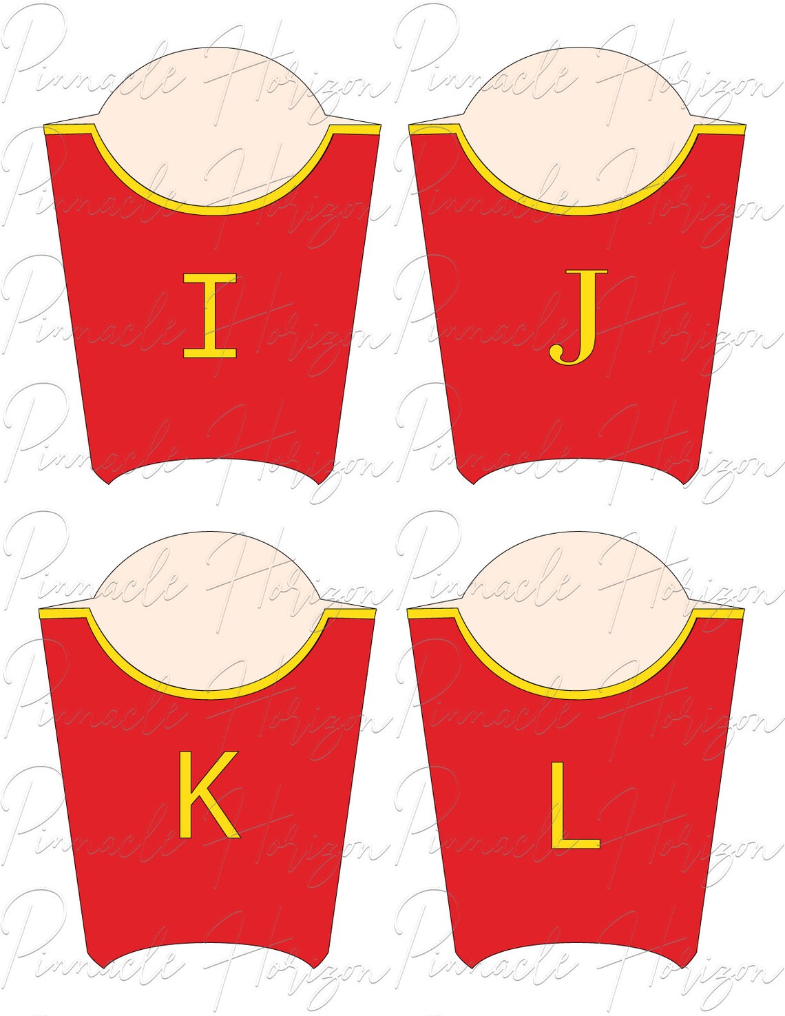 Fries Letter Matching Activity - Etsy