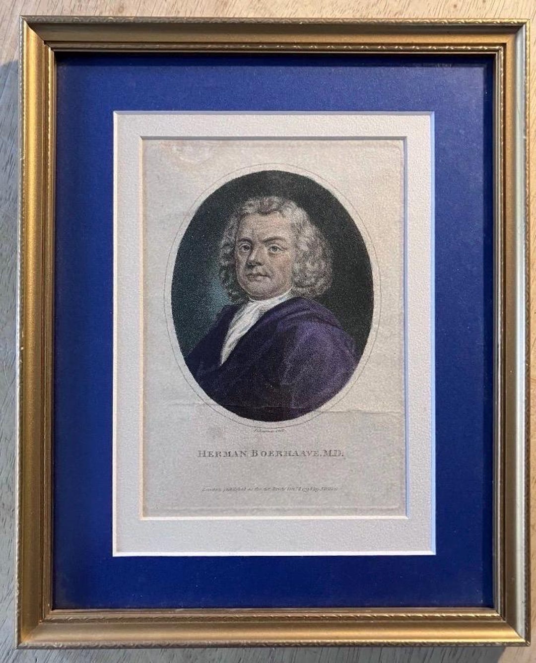 Herman Boerhaave M.D. Antique 1798 Original Georgian Era Stipple ...