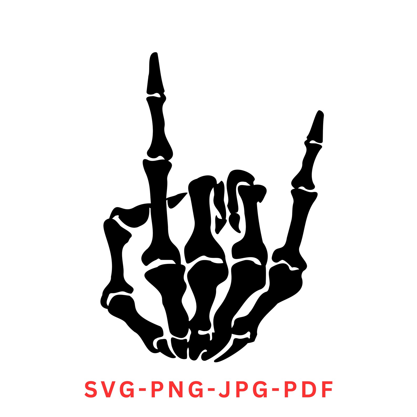 Halloween Skeleton Hand Gesture Instant Download SVG, PNG and JPG - Etsy