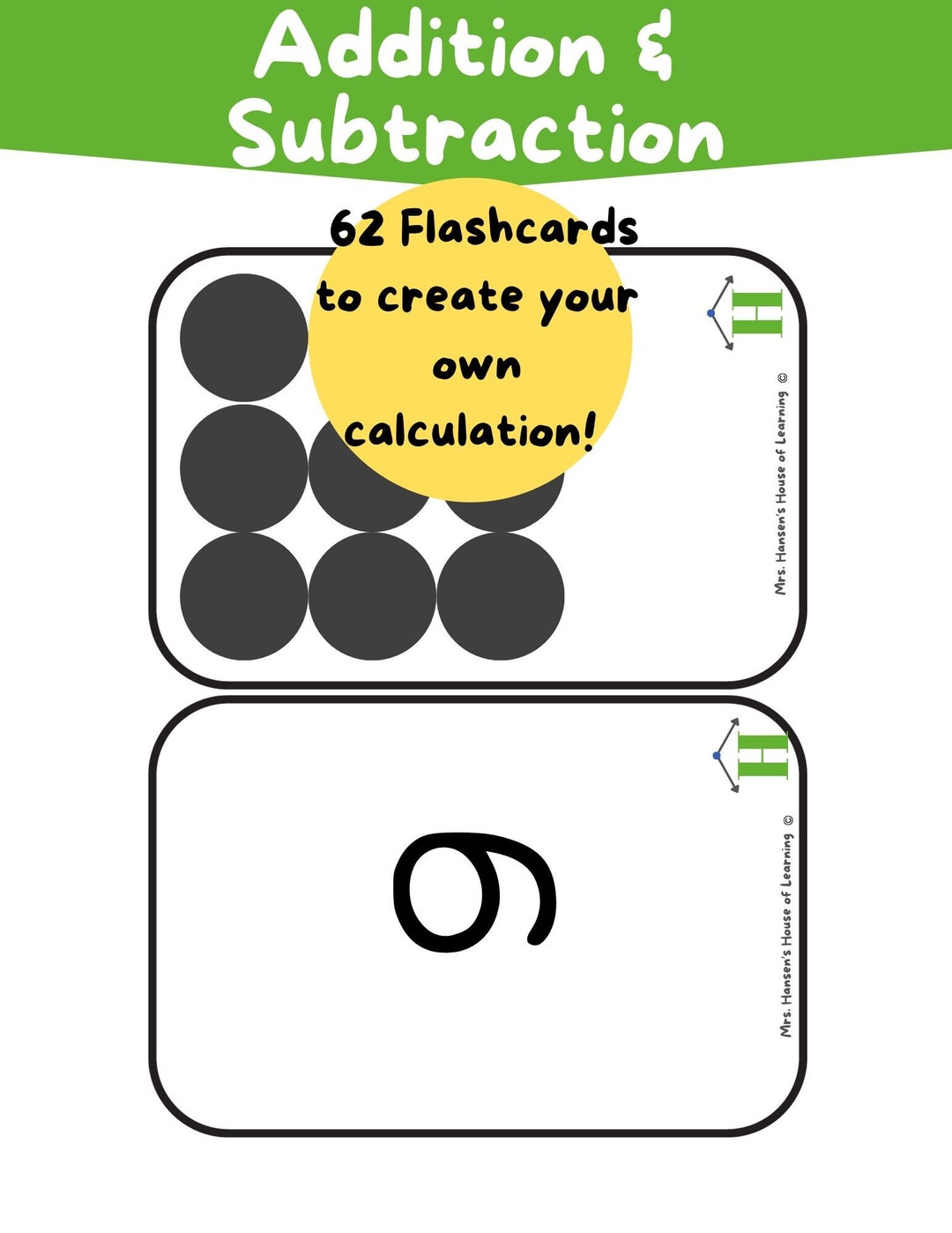 Addition Subtraction Cards With Visuals - Etsy