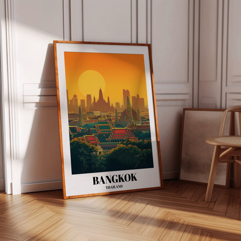 Bangkok Wall Art - Bangkok, Thailand Poster - Bangkok Temples Print ...