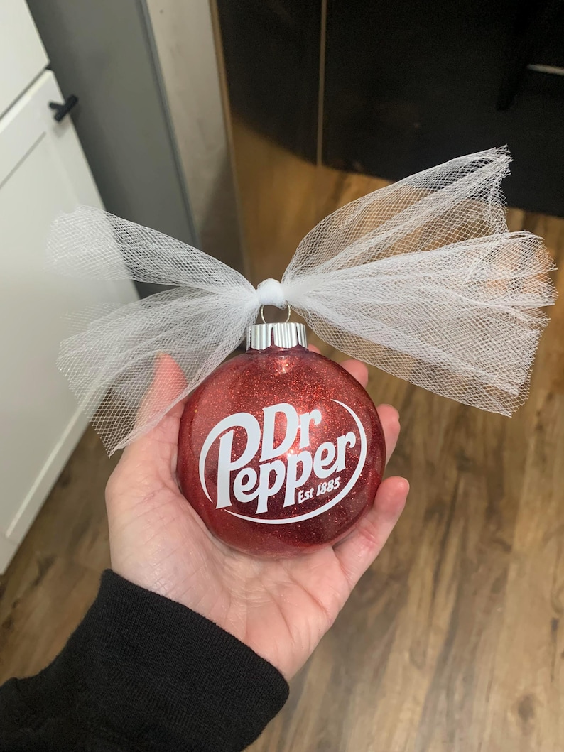 Dr. Pepper Inspired Glitter Ornament, Glitter Christmas Ornaments ...