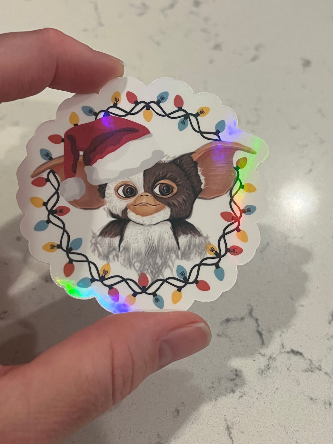 Holographic Waterproof Gremlins Gizmo Christmas Holiday Sticker Funny ...