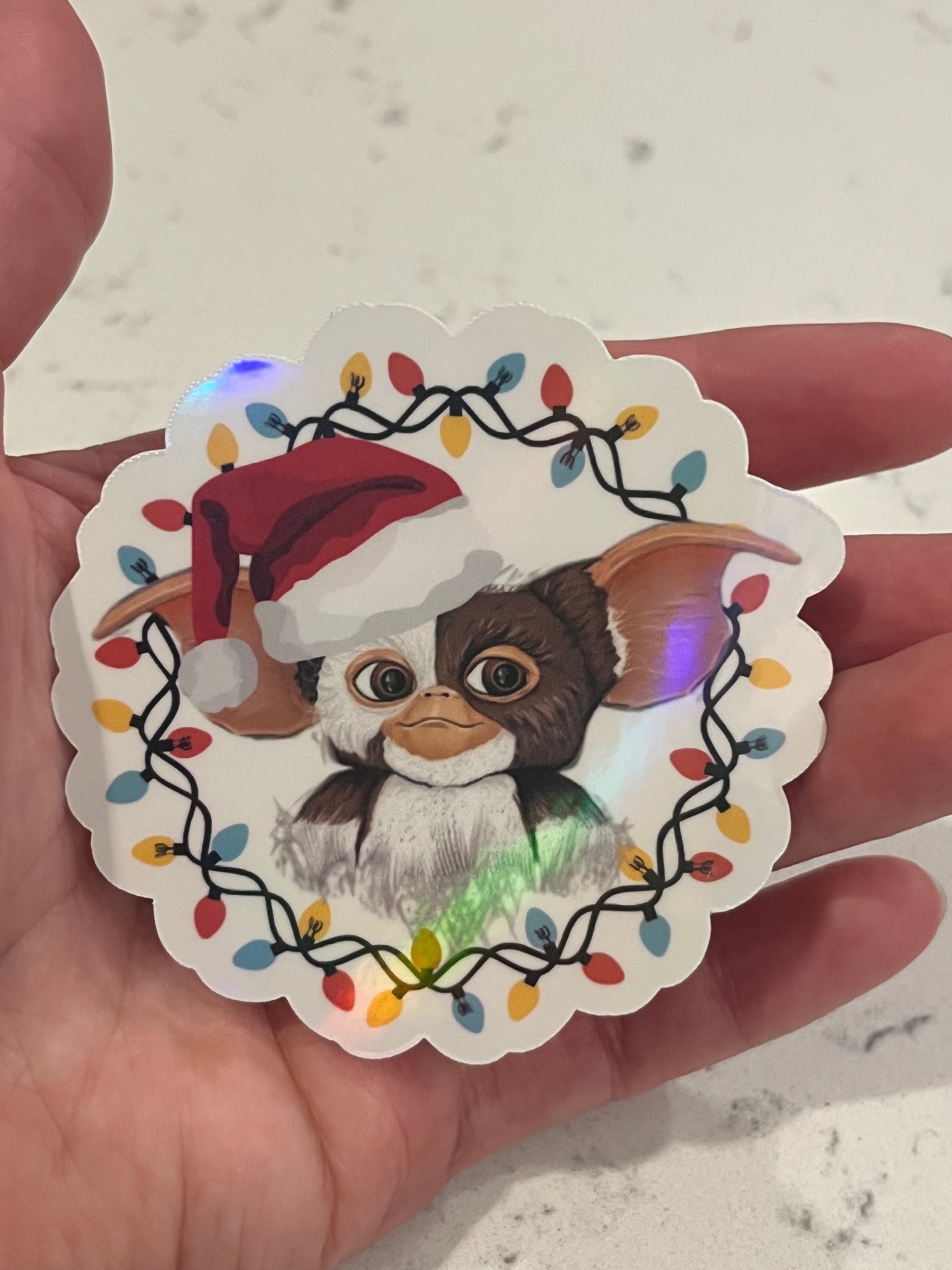 Holographic Waterproof Gremlins Gizmo Christmas Holiday Sticker Funny ...