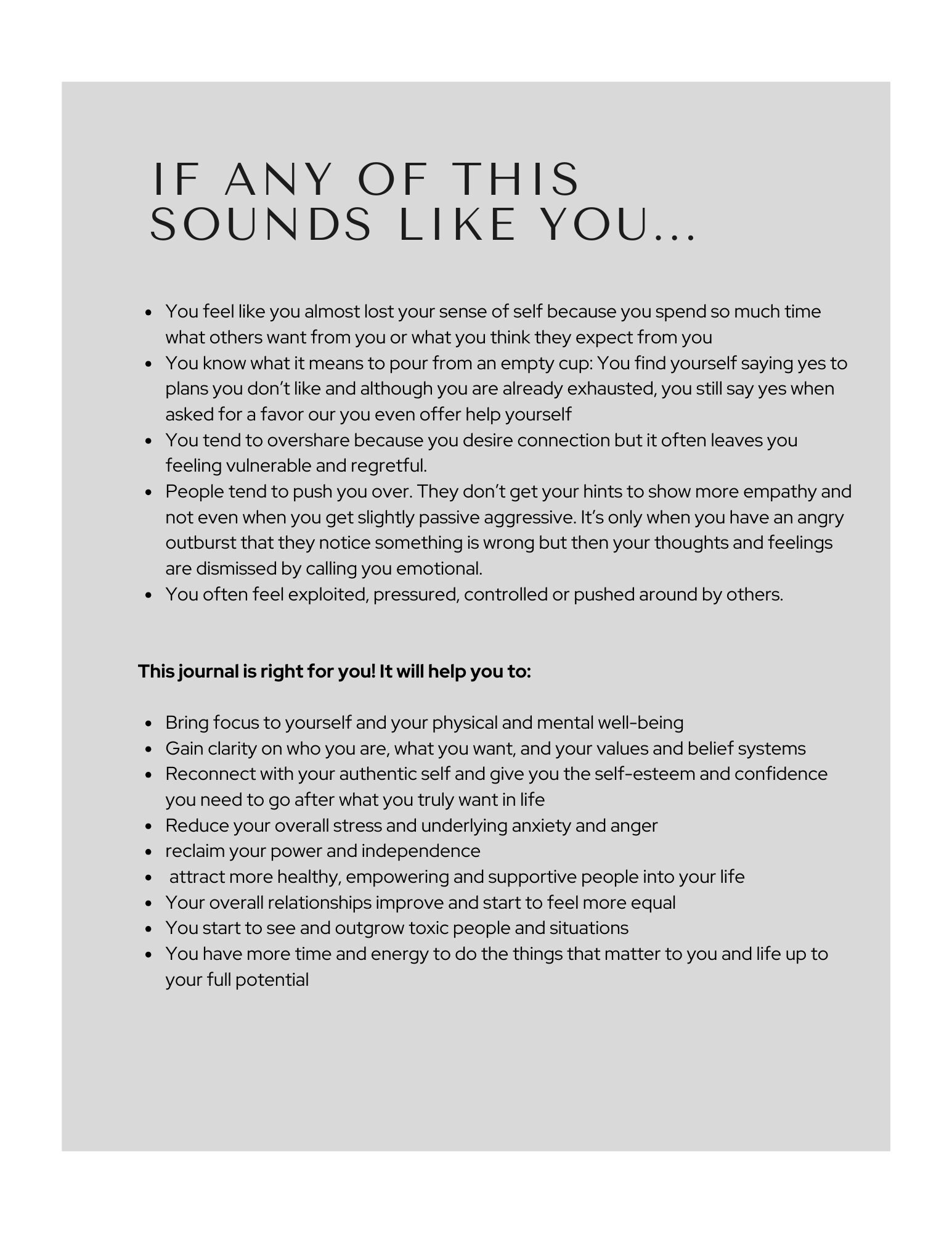 Safeguarding Serenity: A Boundaries Workbook / Journal - Etsy