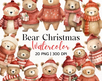 Christmas Carols Watercolor Clipart Winter Clipart Bundle - Etsy