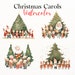 Christmas Carols Watercolor Clipart Winter Clipart Bundle - Etsy