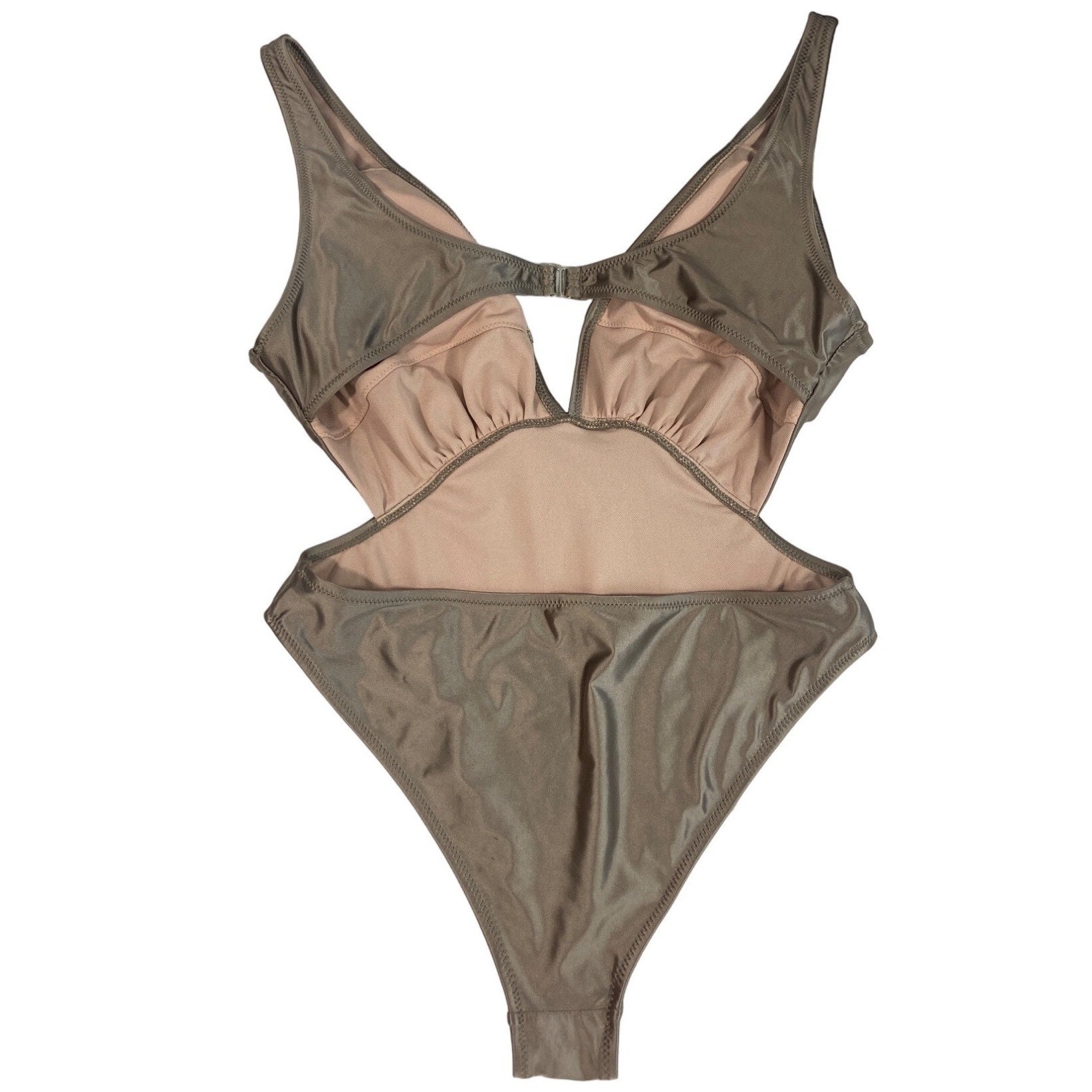 Vira Women's Metallic Tan One Piece Swimsuit Sz L - Etsy