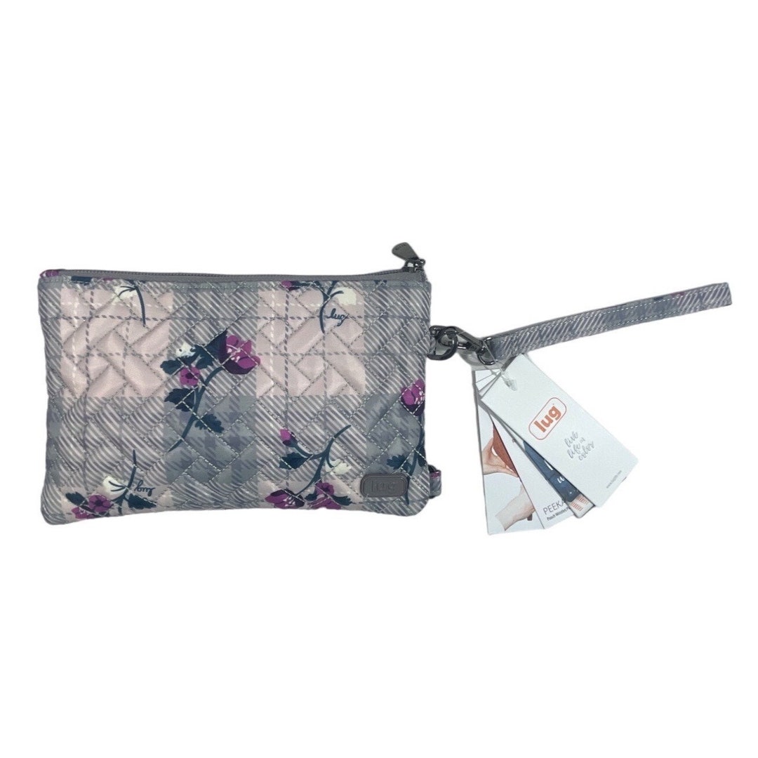 Lug Women's Gray and Light Pink Plaid Peekaboo Wristlet Sz S NWT - Etsy