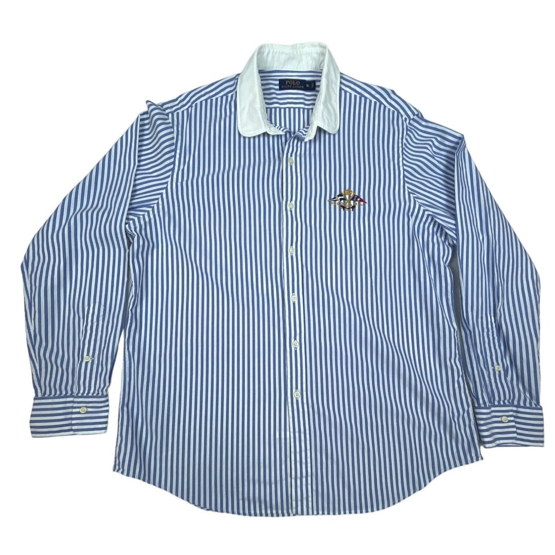 Polo Ralph Lauren Men's Blue Button Down 100% Cotton Long Sleeve Sz XL ...