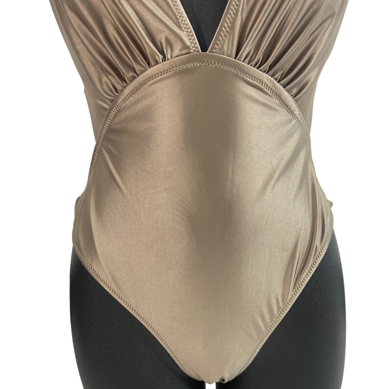 Vira Women's Metallic Tan One Piece Swimsuit Sz L - Etsy