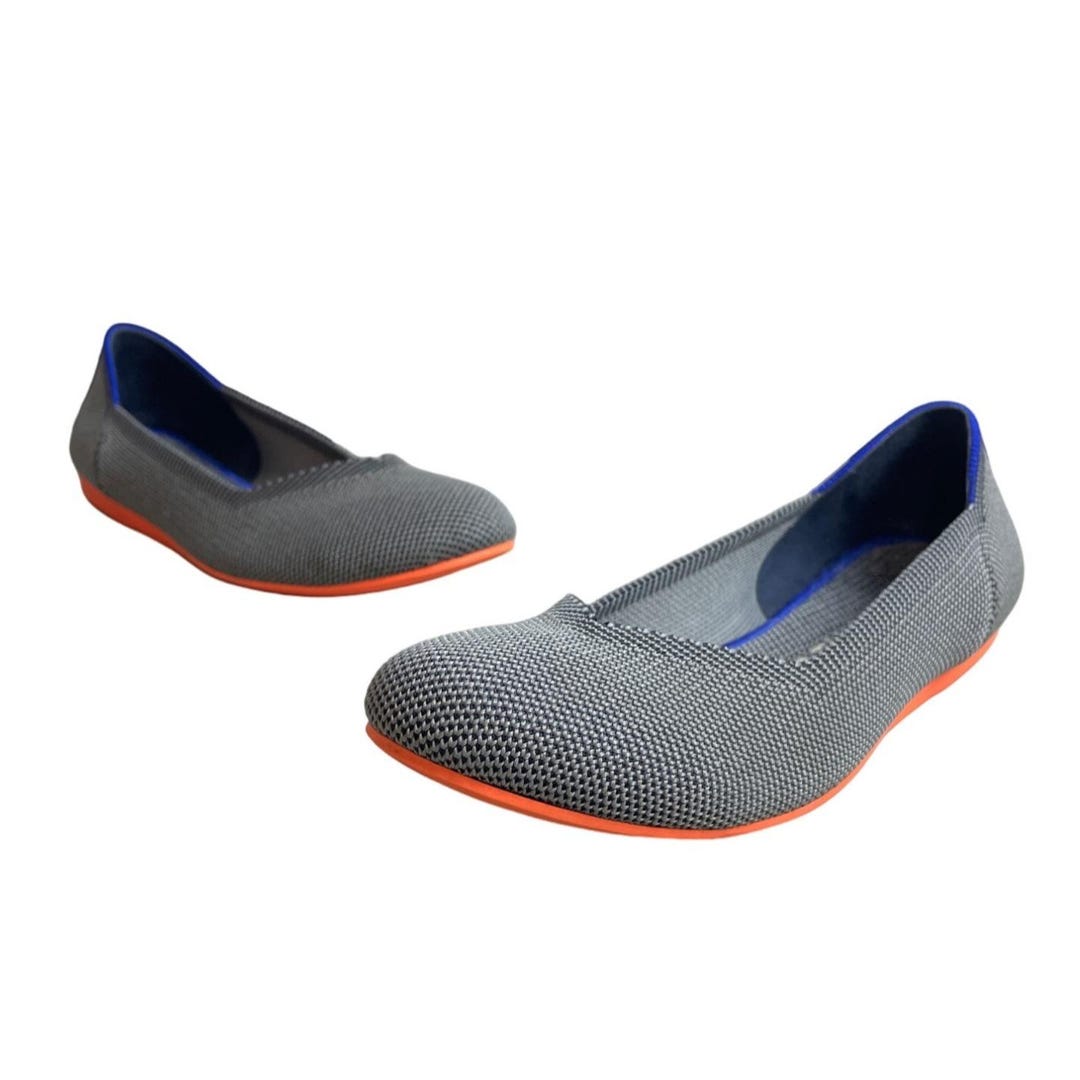 Rothys Women's Grey and Blue Flats Sz 7W - Etsy