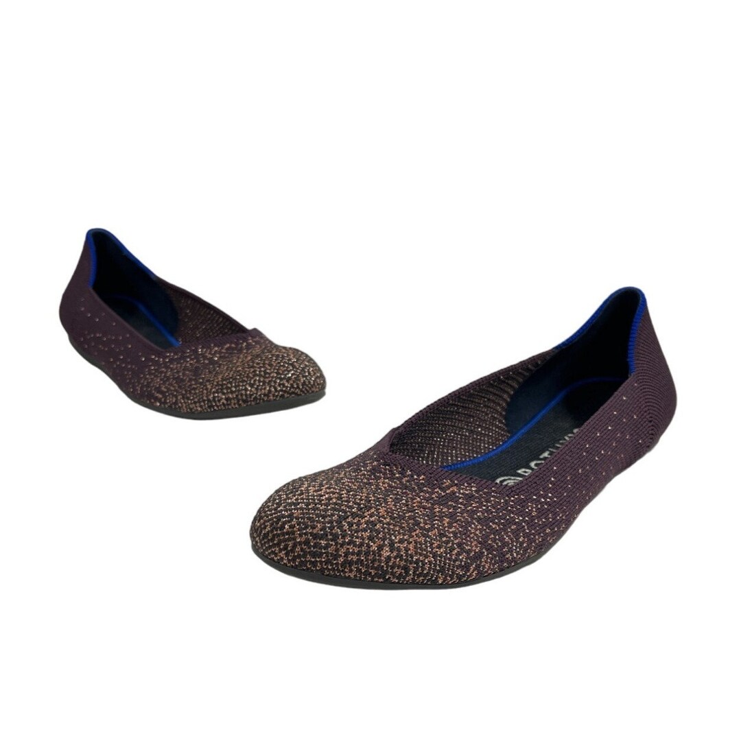 Rothys Women's Purple Sparkling Copper Flat Flax Sz W8.5 - Etsy
