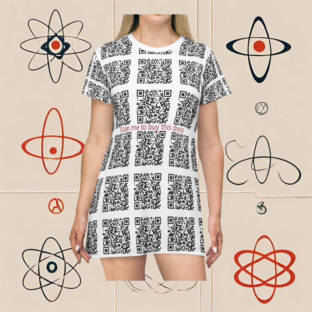 QR CODE T-shirt Dress, QR Code Sign, Qr Code, Qr Code Signs, Qr Code ...