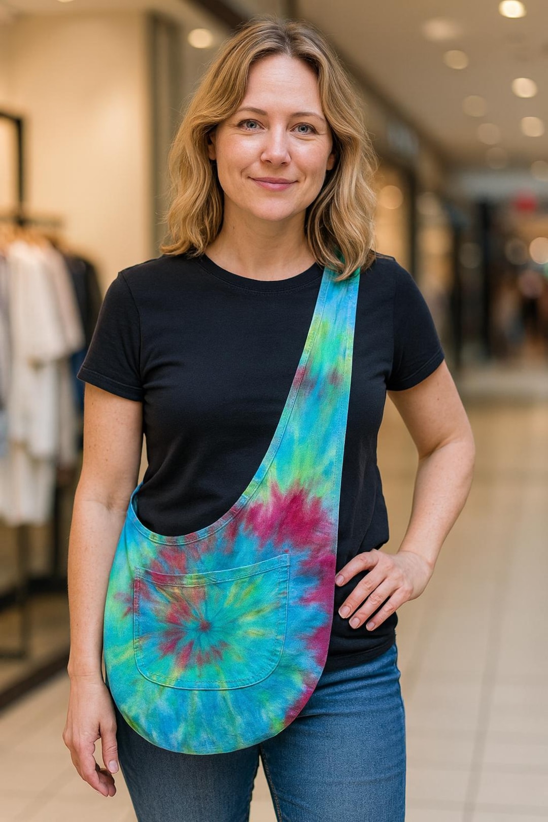 Handmade Tie Dye Rayon Hobo Bag: Boho Crossbody Purse - Etsy