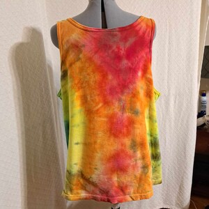 XL Rainbow Tie-dyed Tank Top: Hippie Boho Chic - Etsy