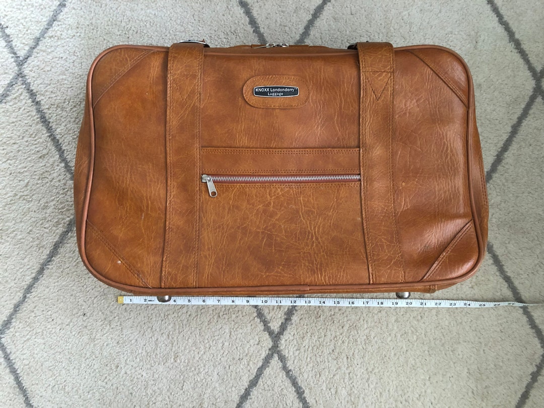 Vintage 1970s 2 Piece Nesting Leather Luggage Suitcase Set - Etsy