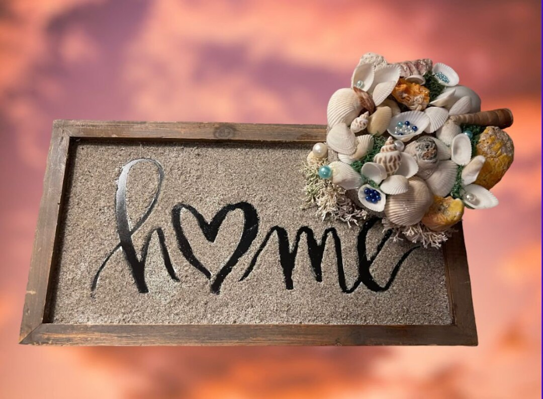 15”x10” Seashell Welcome Sign - Beach Wedding, Beach House, Nautical ...