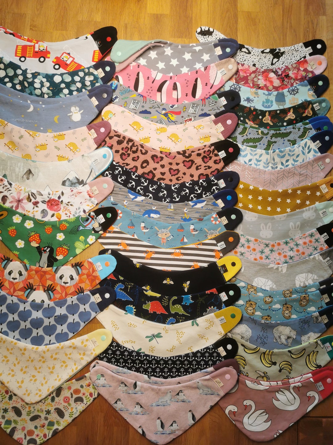 Surprise Fabric Bundle: 10 DIY Baby Bib and Bandana Cutouts - Designs ...
