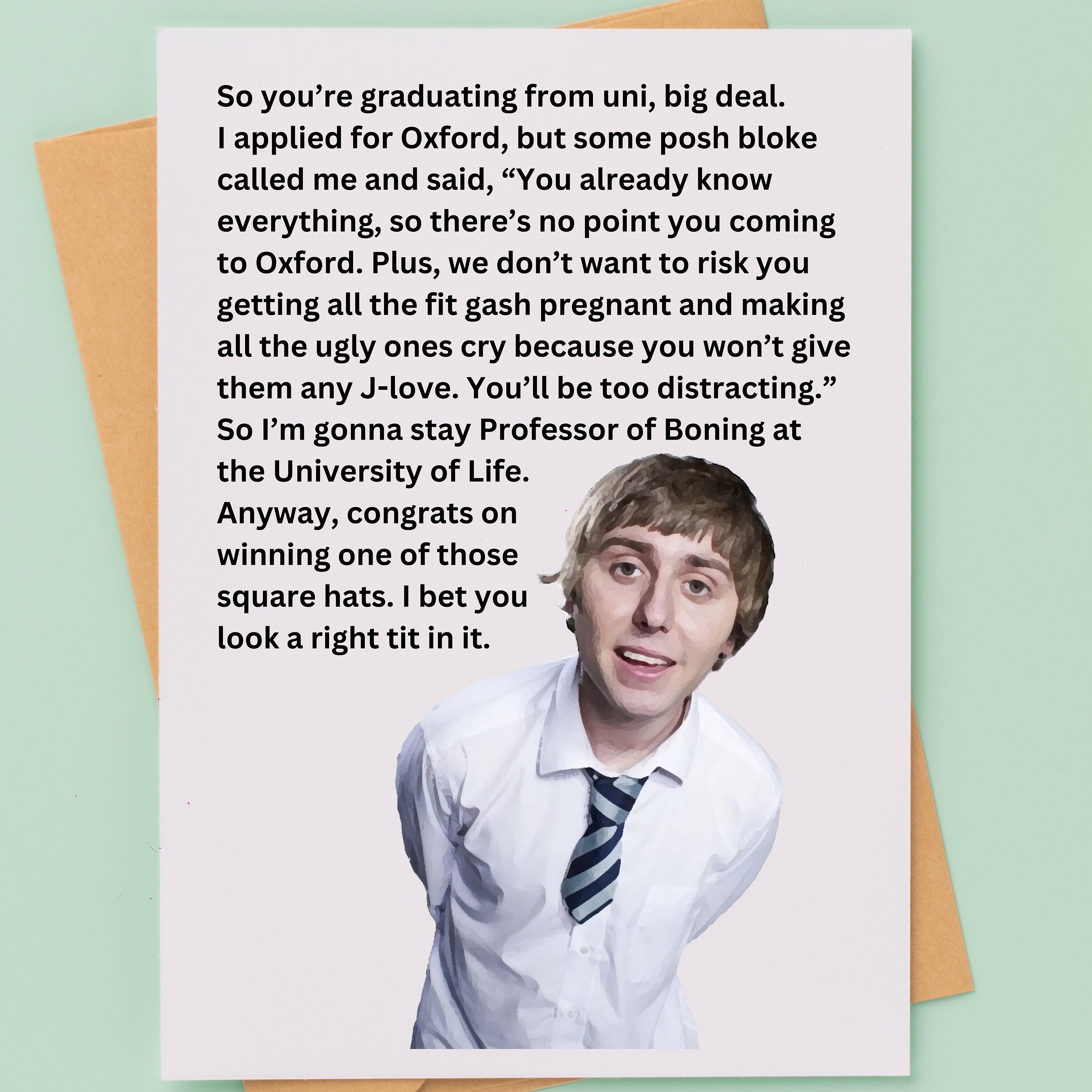 Funny Graduation Card for Men Jay From the Inbetweeners Humourous ...