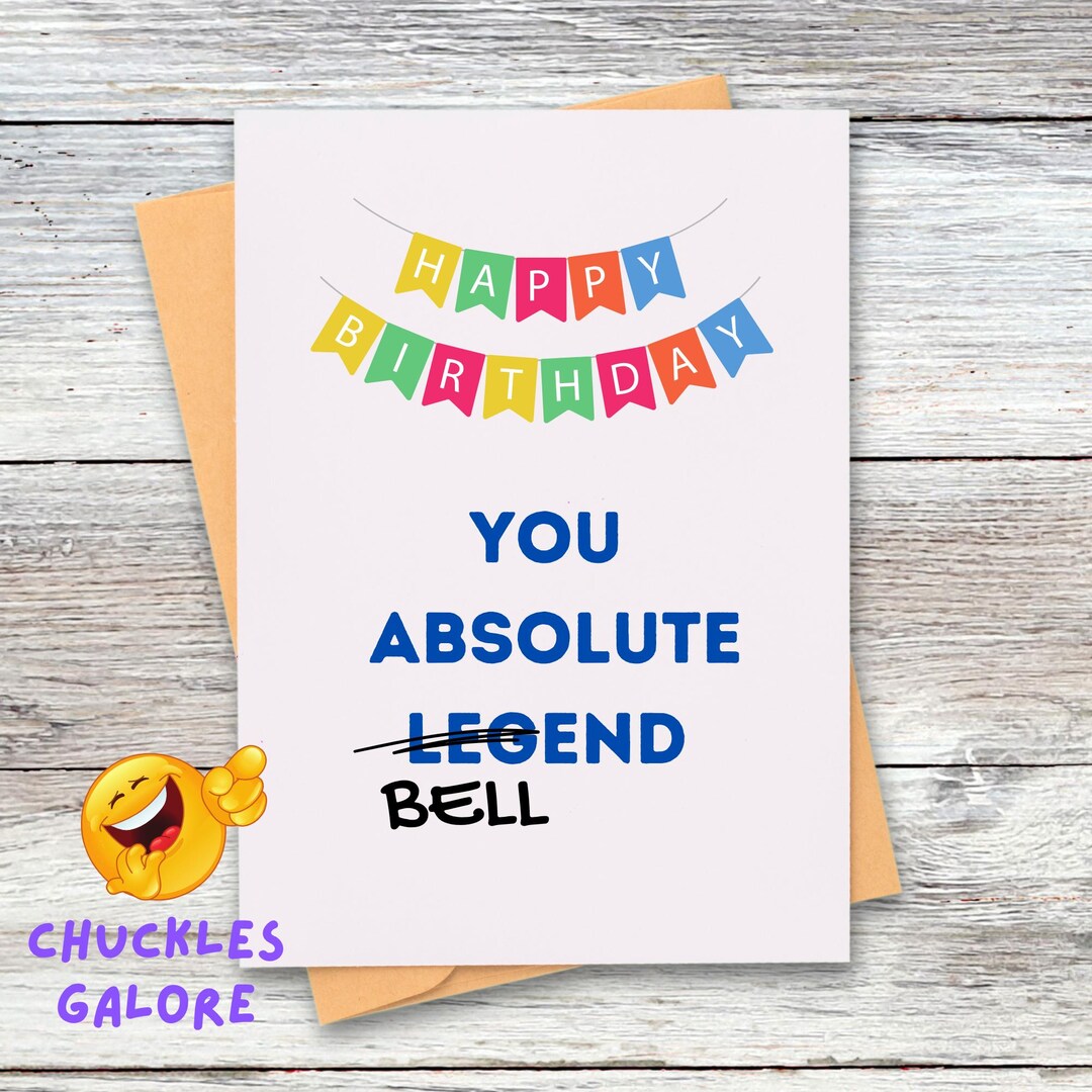 Funny Bellend Birthday Card for Him: Rude Card - Etsy