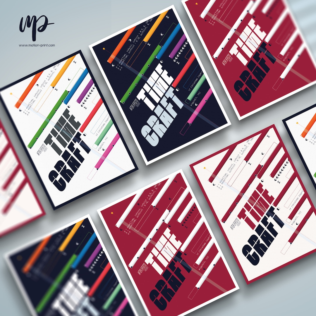 After Effects Timeline Affiche TIMECRAFT Affiche De Film Art Mural ...