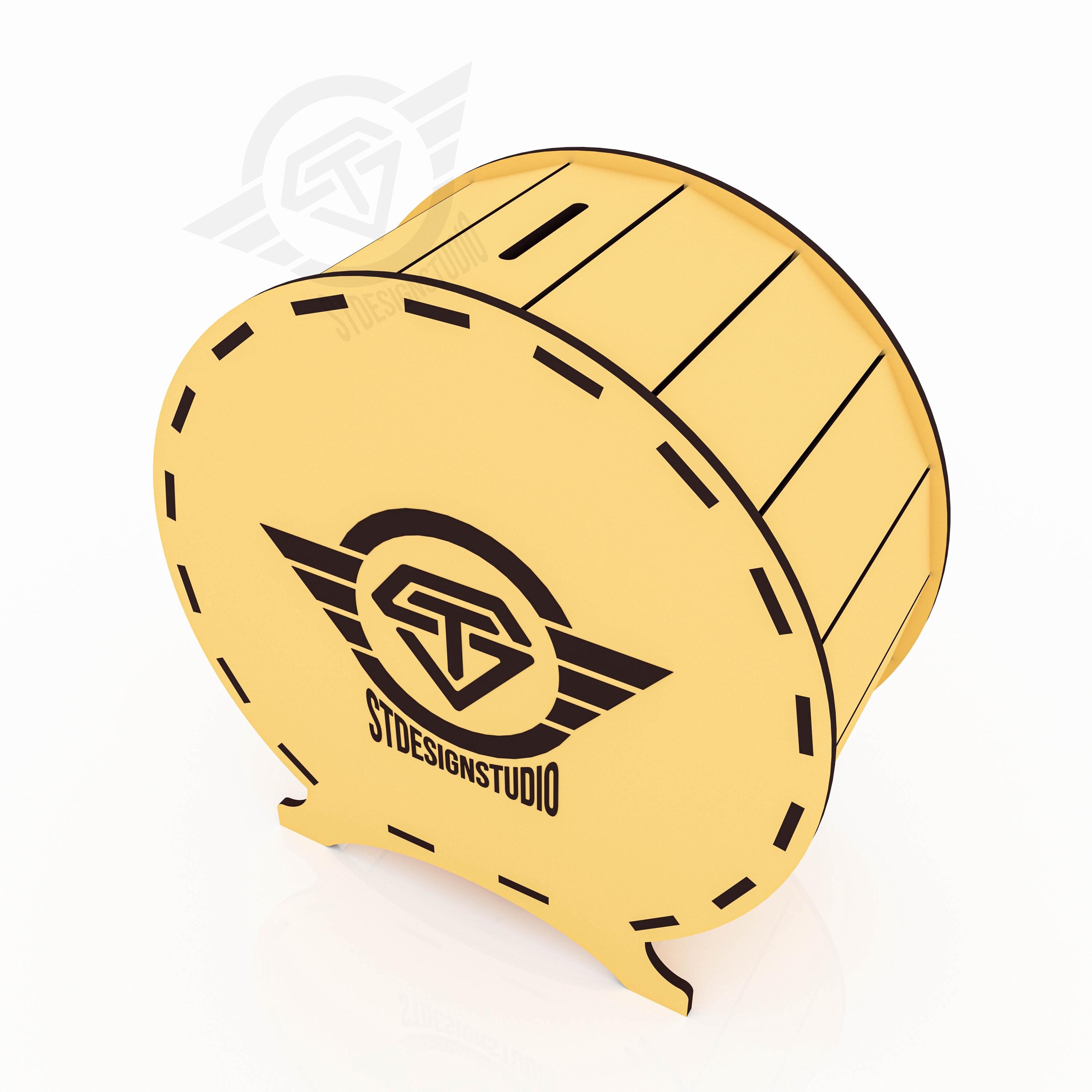 Round Moneybox Laser Cut Files, Laser Cutting Files - Etsy