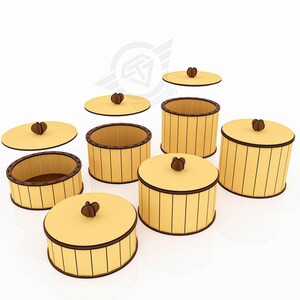 15 Different Size Round Box Bundle Laser Cut Files, Laser Cutting Files ...