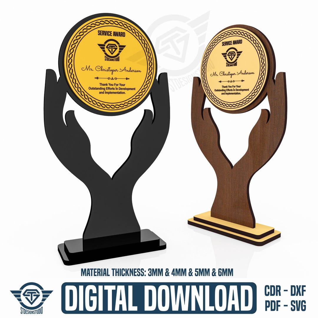 Award Trophy Laser Cut Files, Laser Cutting Files - Etsy