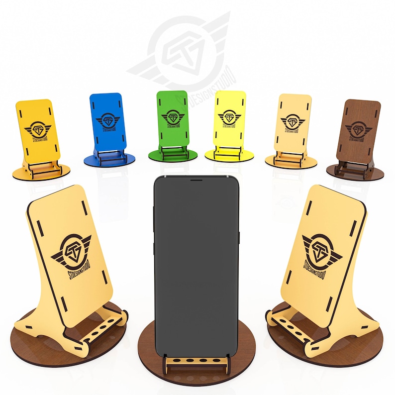Phone Stand Laser Cut Svg Files, Phone Holder Laser Cutting Files - Etsy