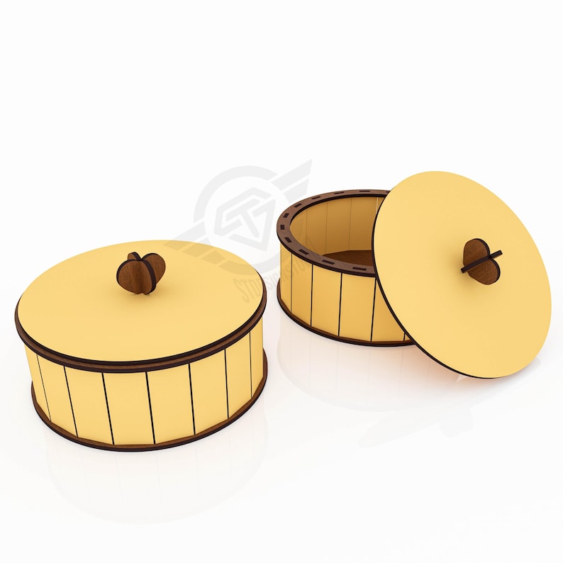 15 Different Size Round Box Bundle Laser Cut Files, Laser Cutting Files ...