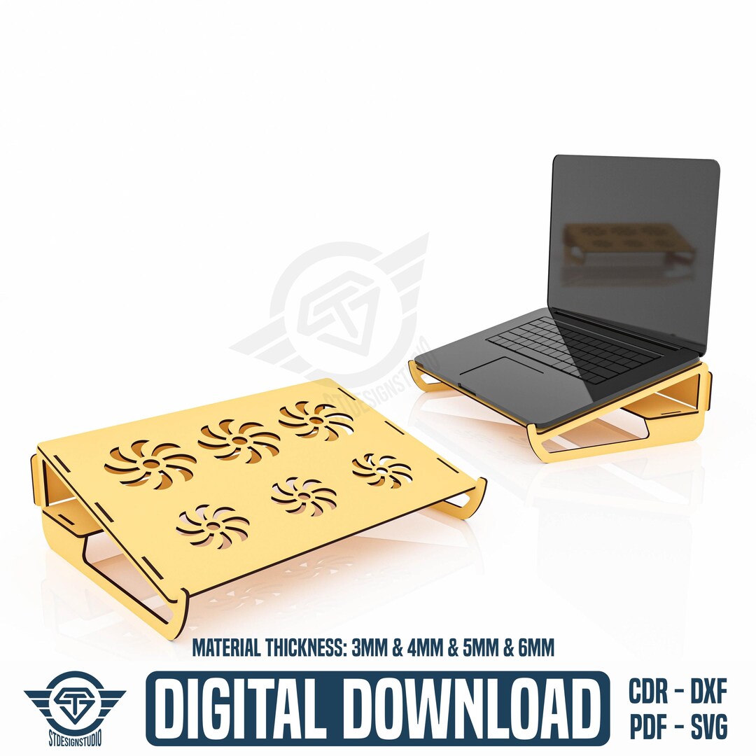 Laptop Stand Laser Cut Svg Files, Laser Cutting Files - Etsy