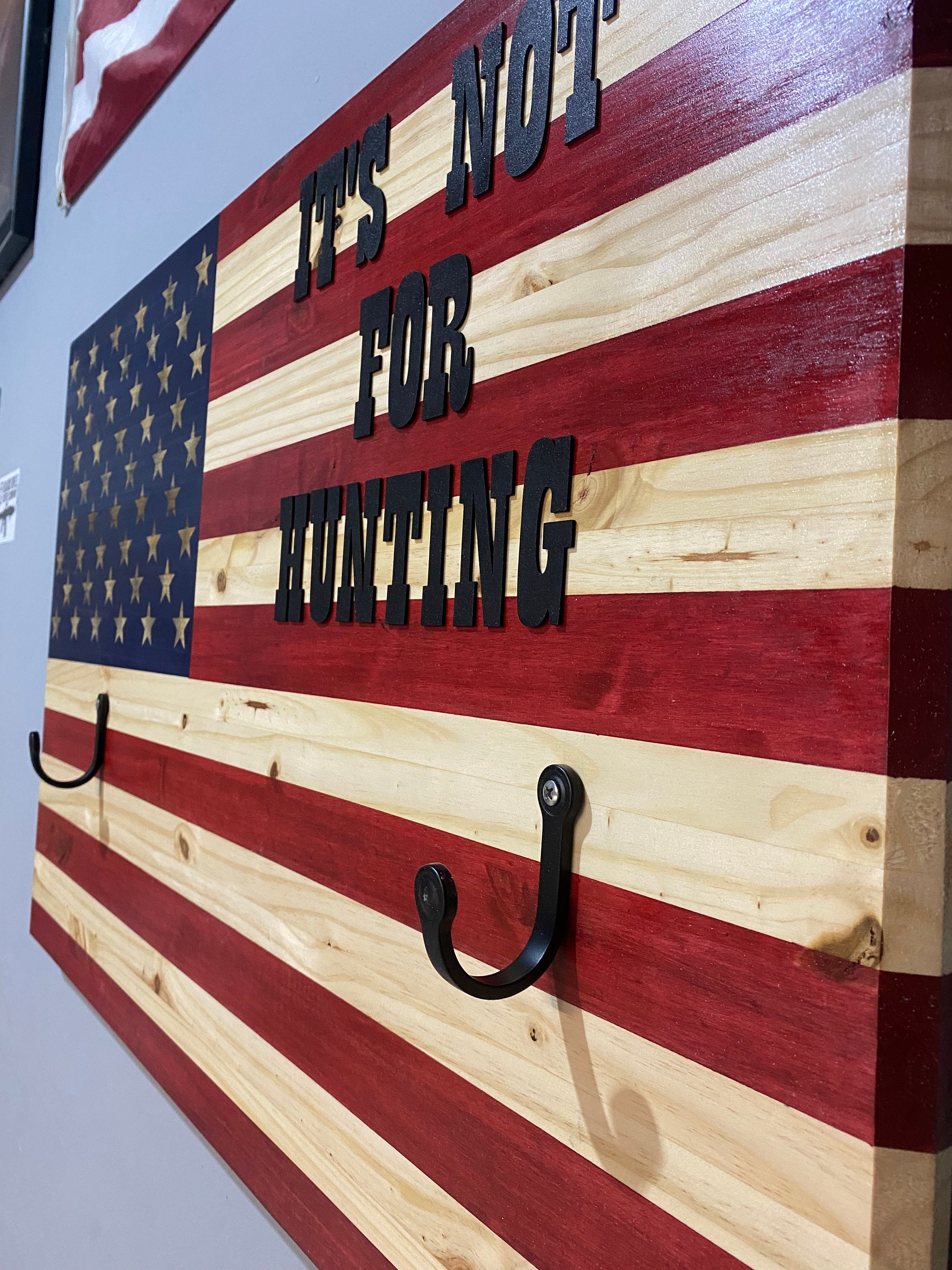 Wooden Flag Rifle Rack it's Not for Hunting - Etsy