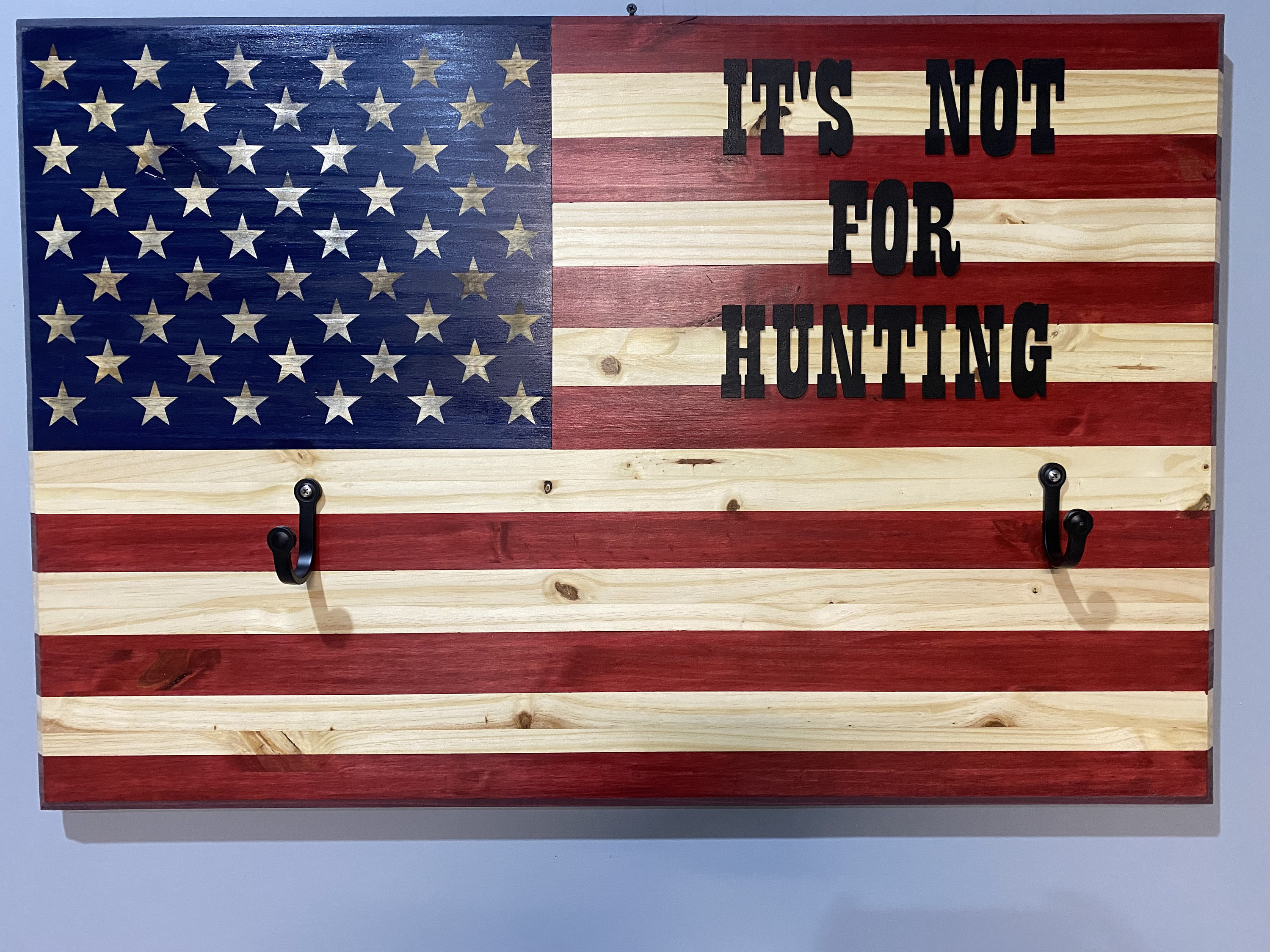 Wooden Flag Rifle Rack it's Not for Hunting - Etsy