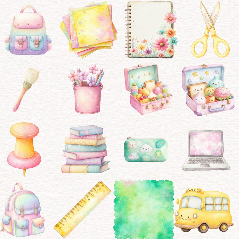 Back to School Clipart Watercolor Children Student PNG Baby Image ...