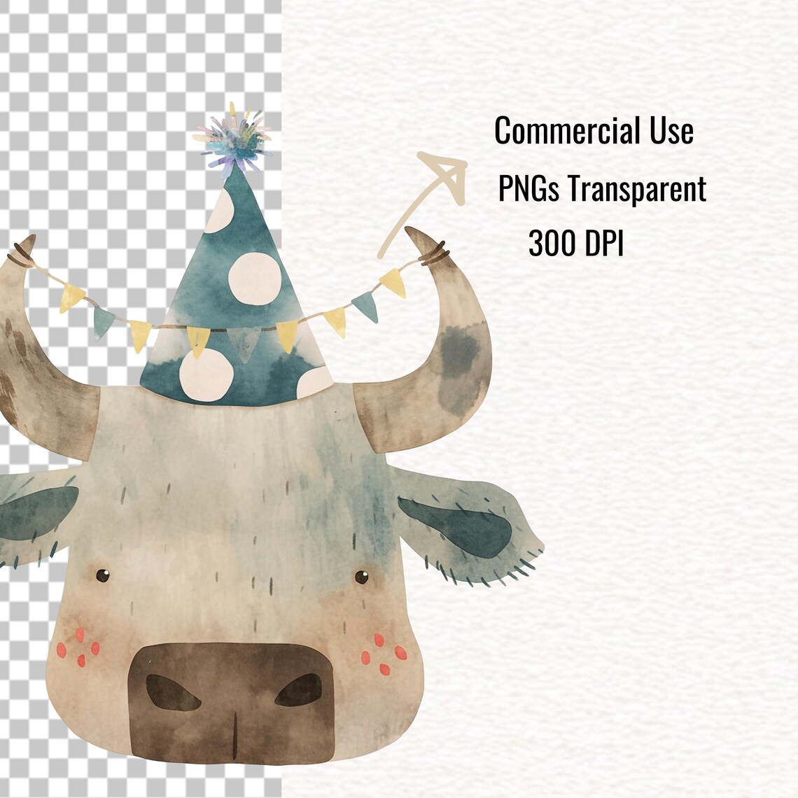 Birthday Farm Animals Party Clipart Cute Farm Watercolor Clipart Animal ...
