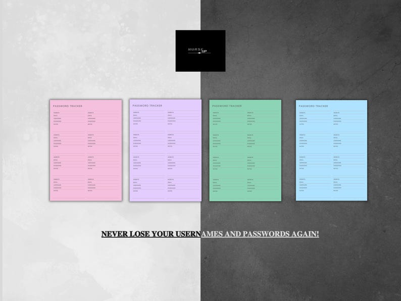Printable Password Tracker | Password Log Book | Editable Digital ...