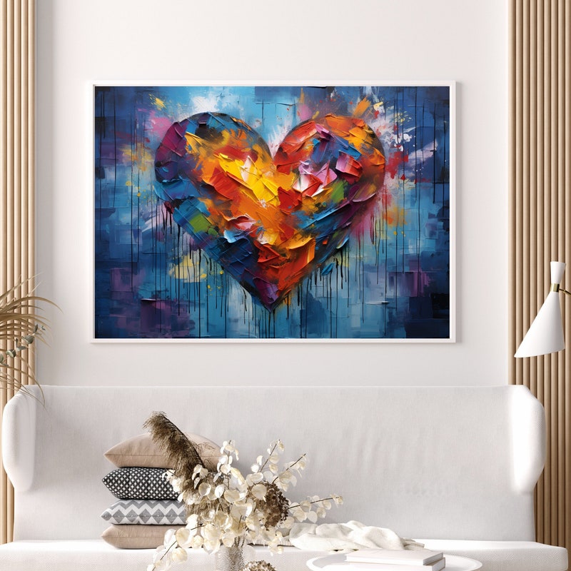 Abstract Heart Art - Etsy