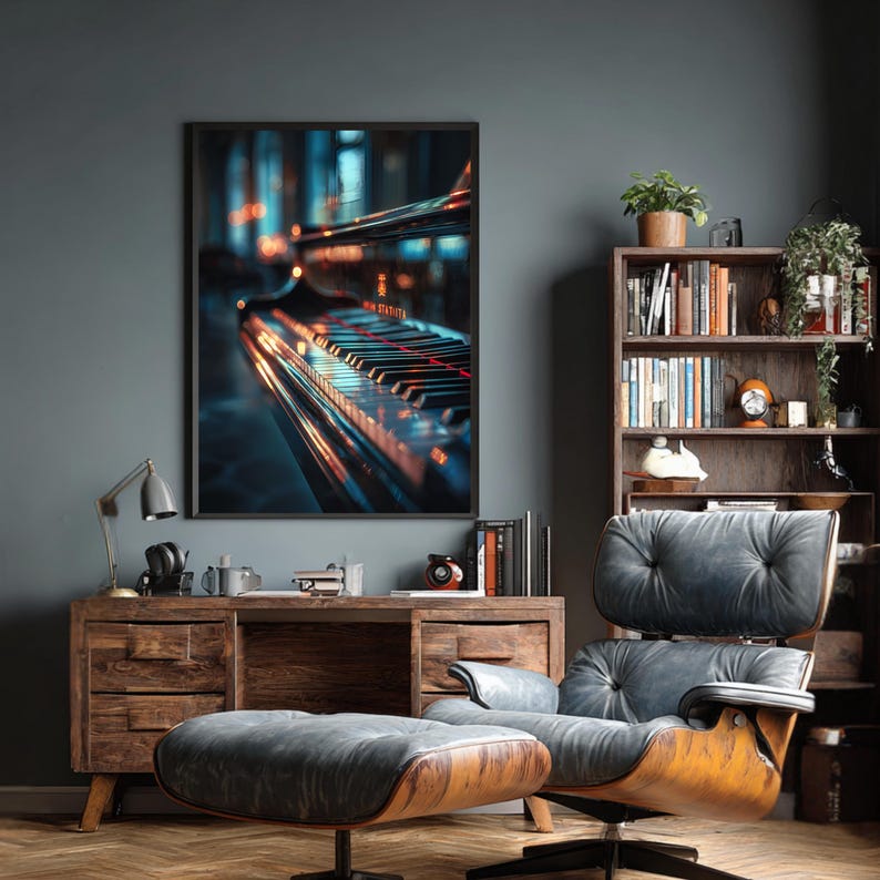 Grand Piano Keys Print: Modern Music Room Art (digital Download) - Etsy