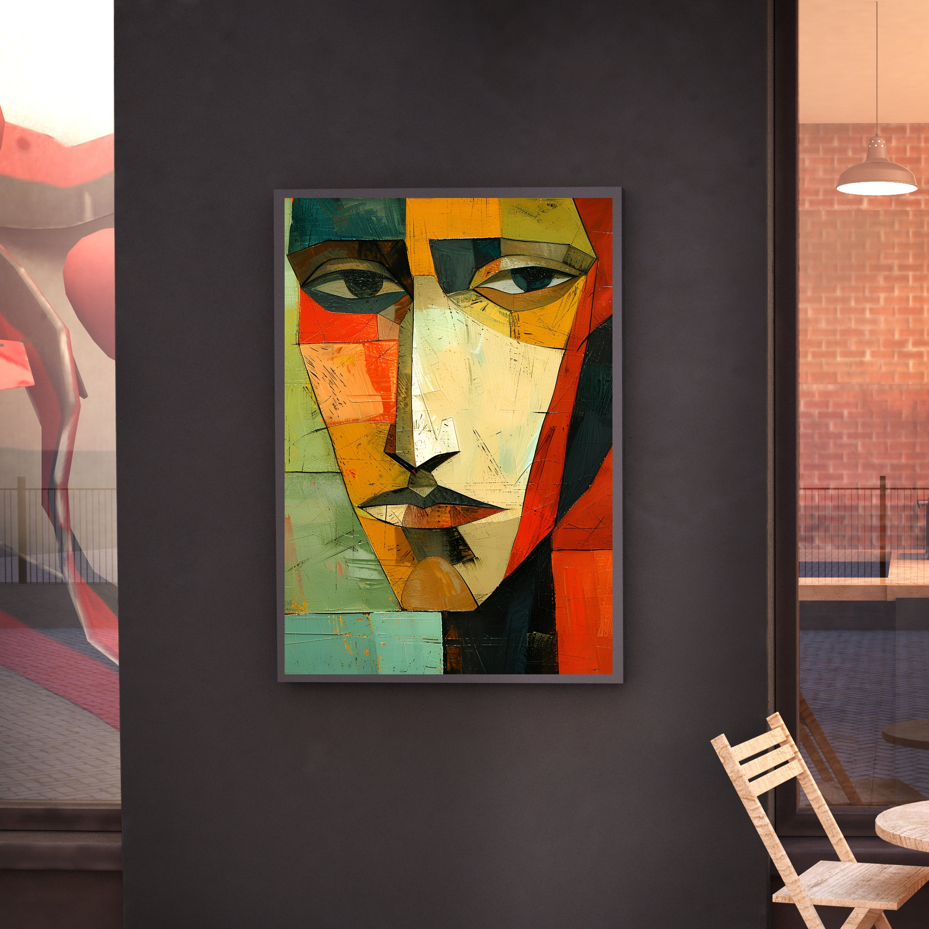 Abstract Faces Art, Minimalist Expressions, Acrylic Painting, Modern ...