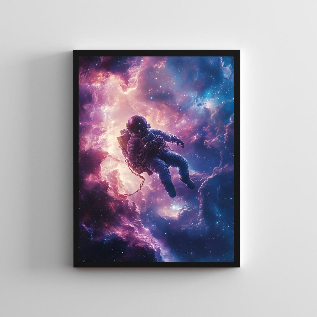 Astronaut Poster, Space Wall Art, Space Poster, Cosmic Art Print ...